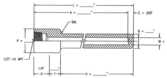 W Socket Weld Thermowel | Eustis/Pyrocom